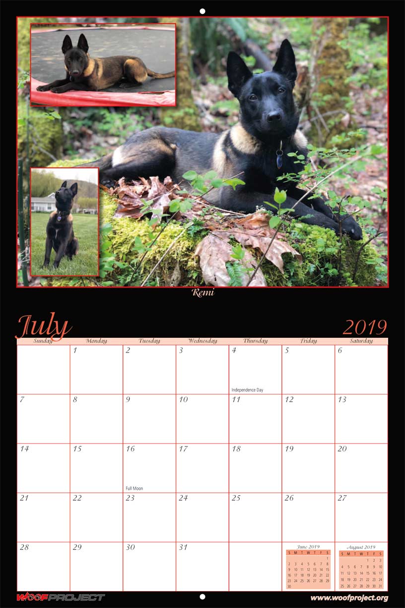 Woof Project Rescue 2019 Calendar Fundraising