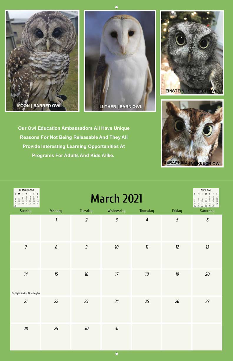 Nature's Nursery 2021 Calendar