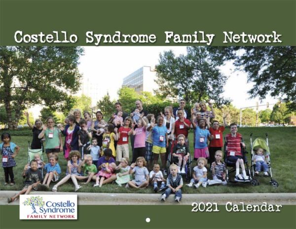 Costello Syndrome Family Network 2021 Calendar Fundraising