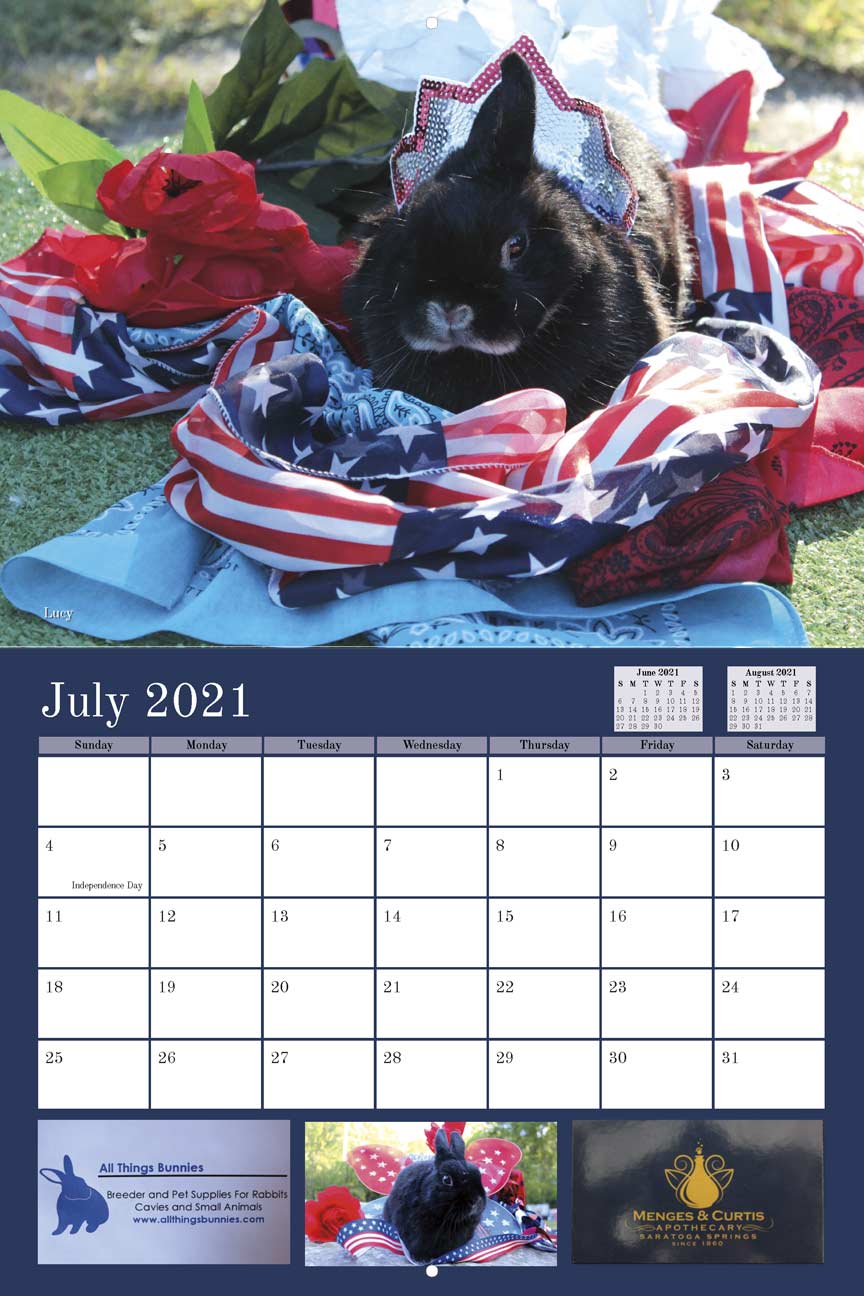 Rabbit Rescue 2021 Calendar Fundraising