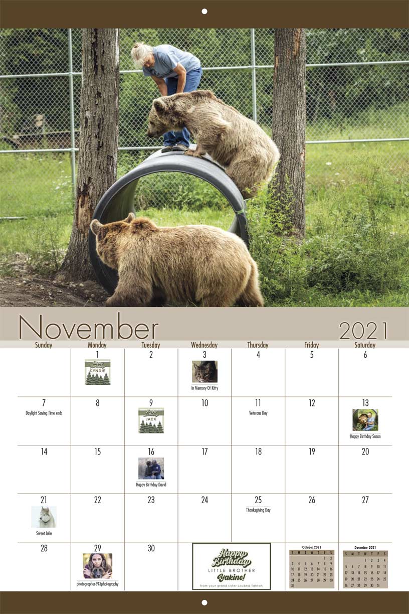 Orphaned Wildlife Center 2021 Calendar Fundraising