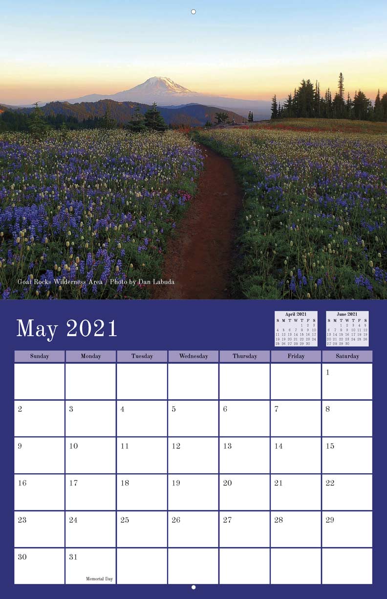 Washington Hikers and Climbers Administrators' Choice 2021 Calendar Pre ...