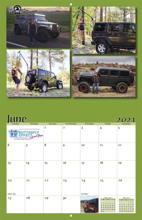 Arizona's Jeep Girls 2021 Calendar Fundraising