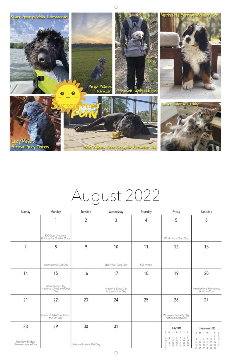 Sister Pet Sigma Alpha Omega 2022-2023 Calendar