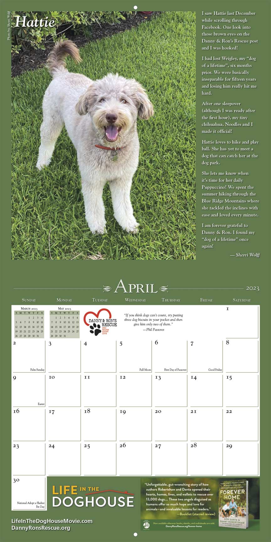 Danny & Ron's Rescue 2023 Calendar Fundraising