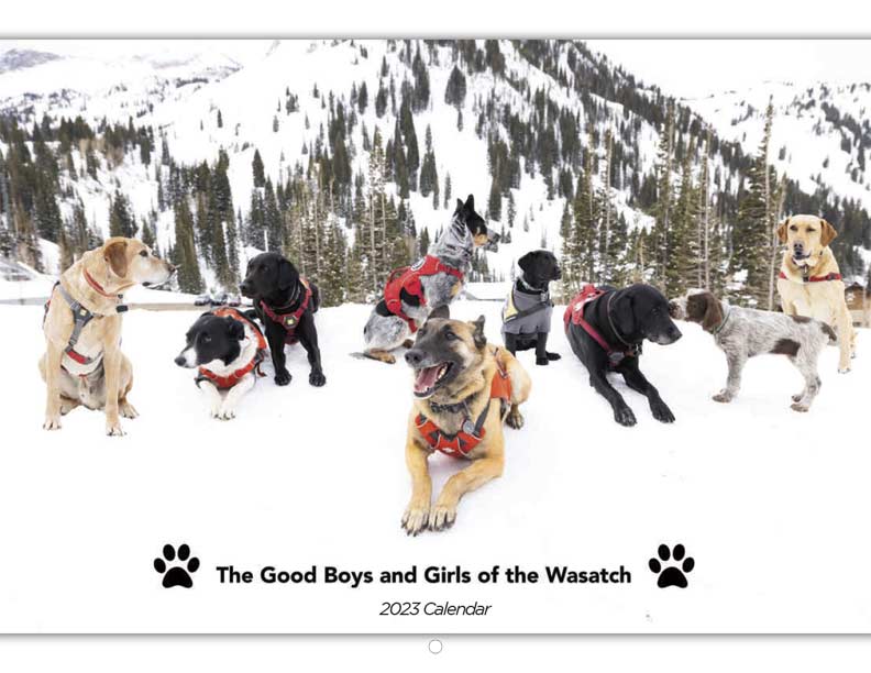 Wasatch Backcountry Rescue 2023 Calendar Fundraising
