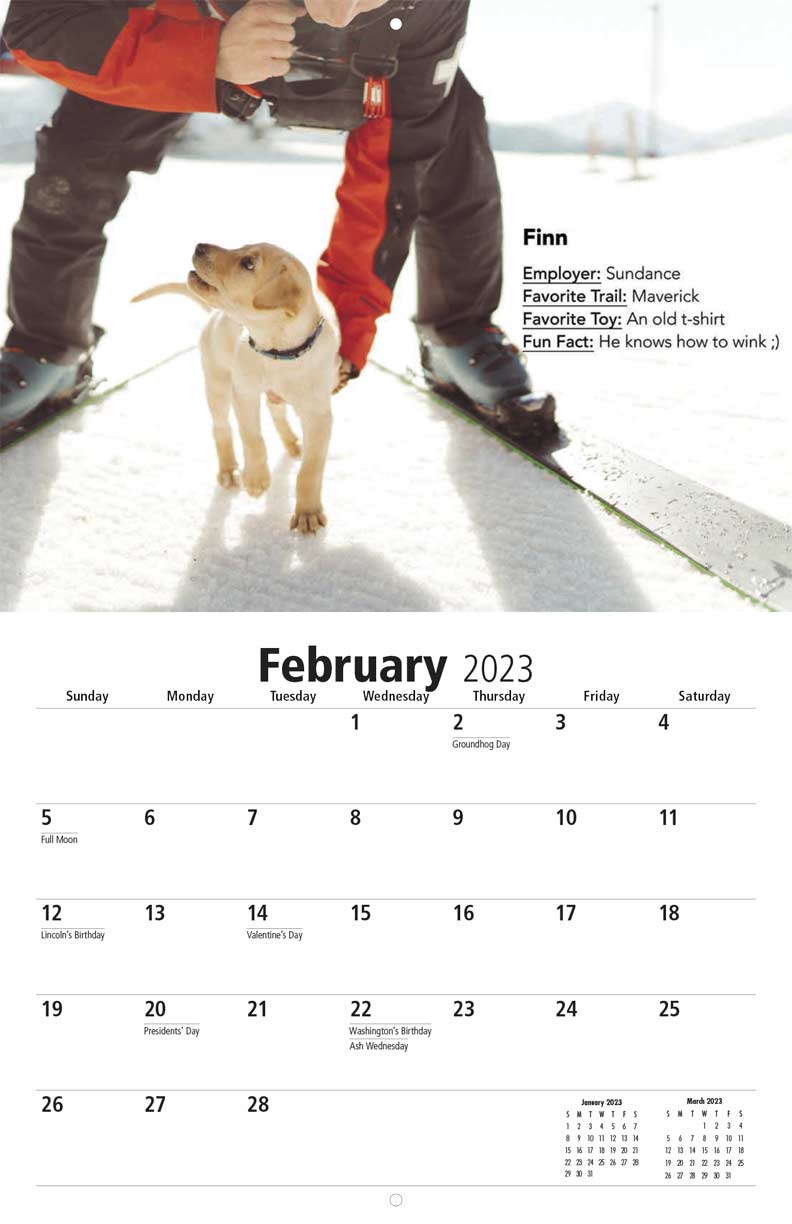 Wasatch Backcountry Rescue 2023 Calendar Fundraising