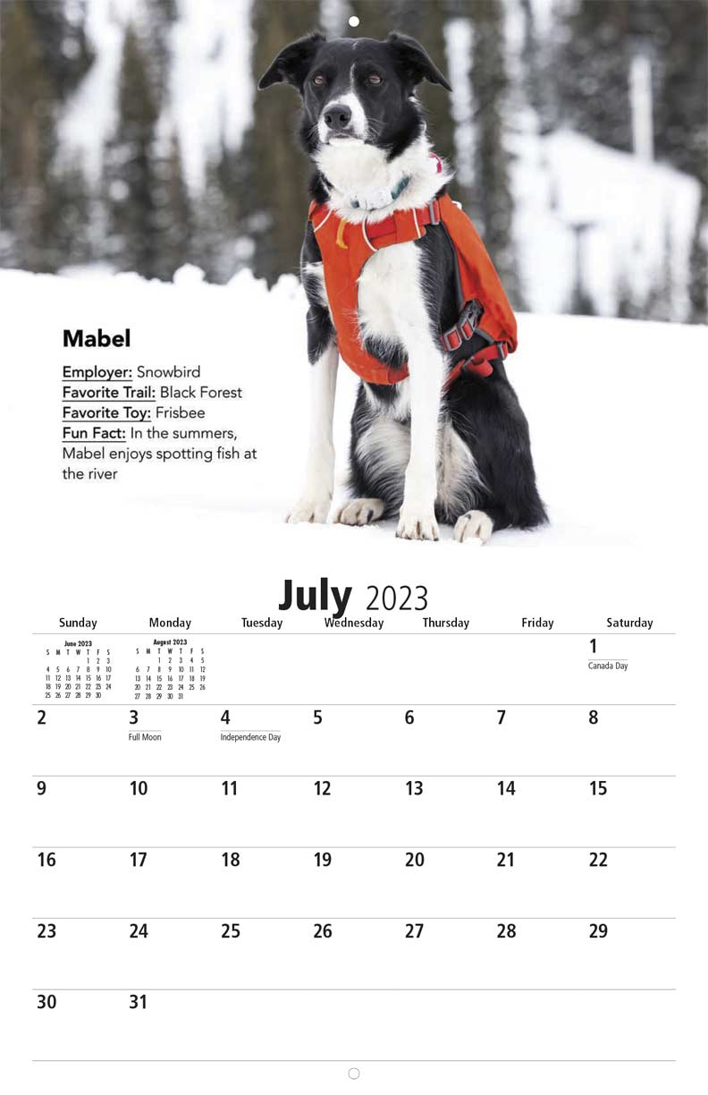 Wasatch Backcountry Rescue 2023 Calendar Fundraising