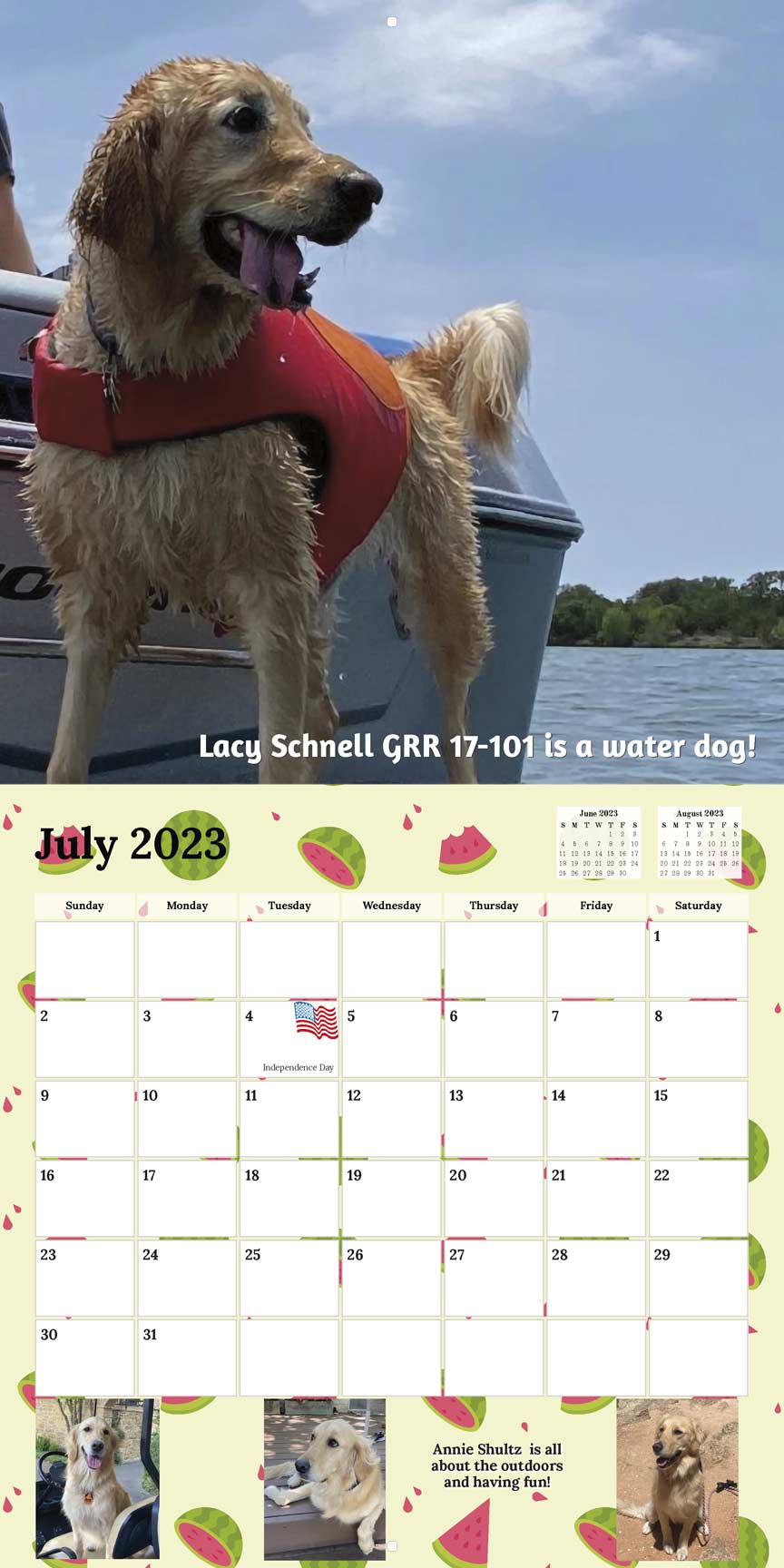 Gold Ribbon Rescue 2023 Calendar Fundraising