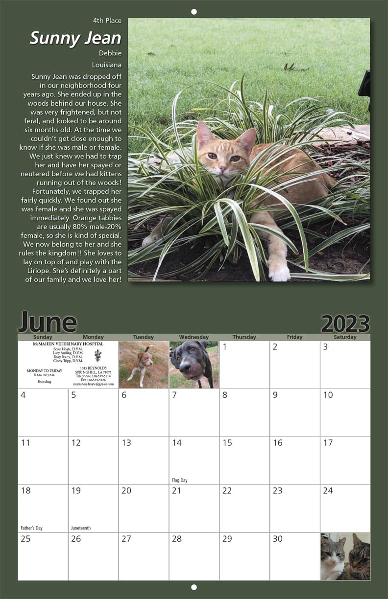 LaMa Animal Rescue 2023 Calendar FundraisIng
