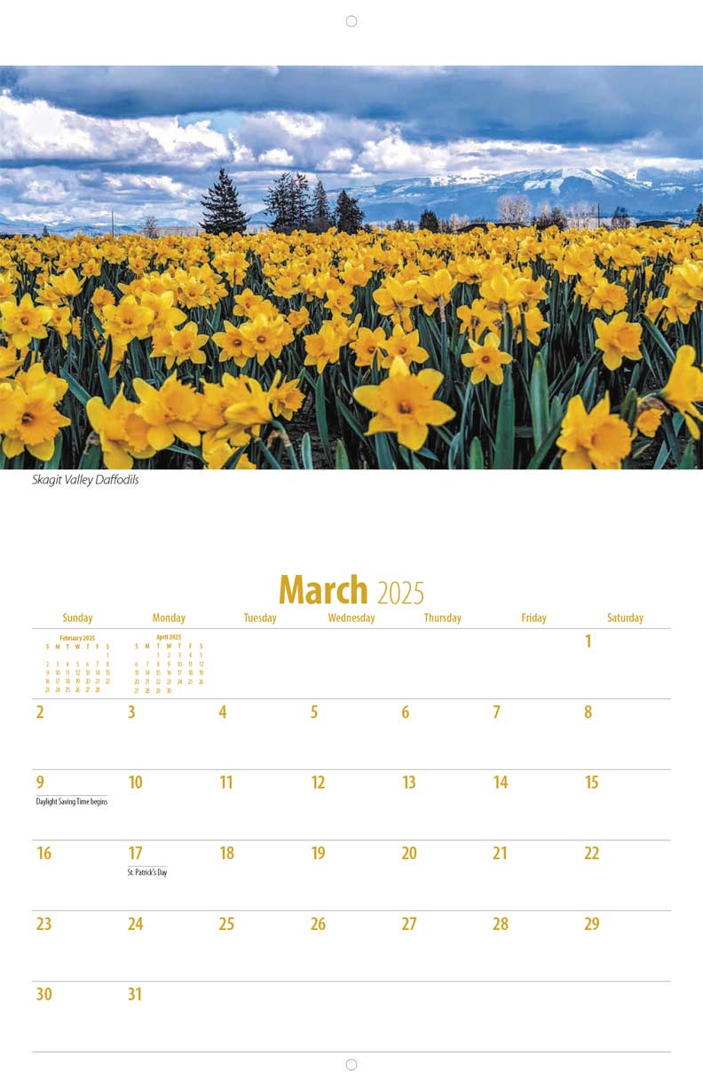 Pacific Northwest 2025 Calendar - Yearbox Calendars