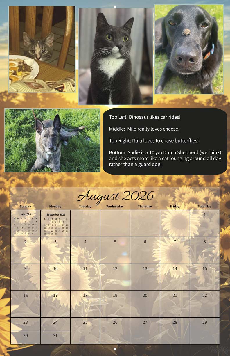 University of Wisconsin River Falls Pre-Veterinary Club 2026 Calendar ...
