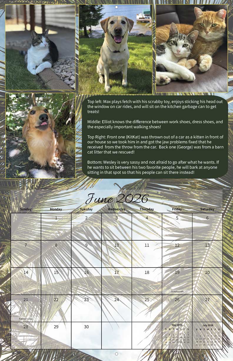University of Wisconsin River Falls Pre-Veterinary Club 2026 Calendar ...